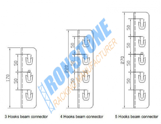 50mm Pitch Adjustable Selective Pallet Racking Heavy duty