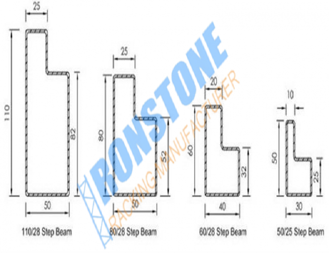 50mm Pitch Adjustable Selective Pallet Racking Heavy duty