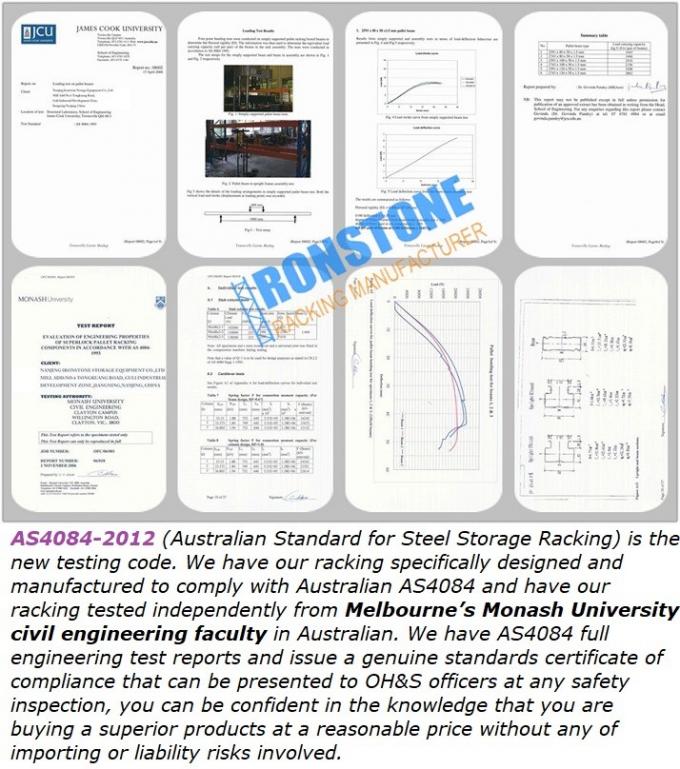 RMI/AS4084 Certified Heavy Duty Pallet Rack System For Industrial ...